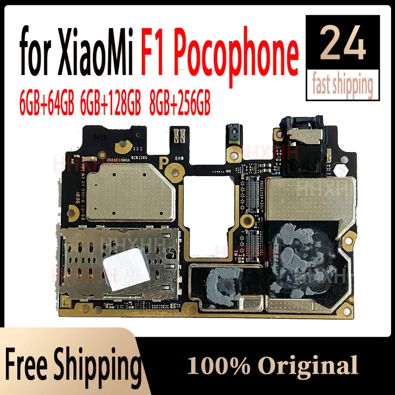 RAM 6GB + ROM 128GB For Xiaomi Pocophone Poco F1 Motherboard Unlocked ...