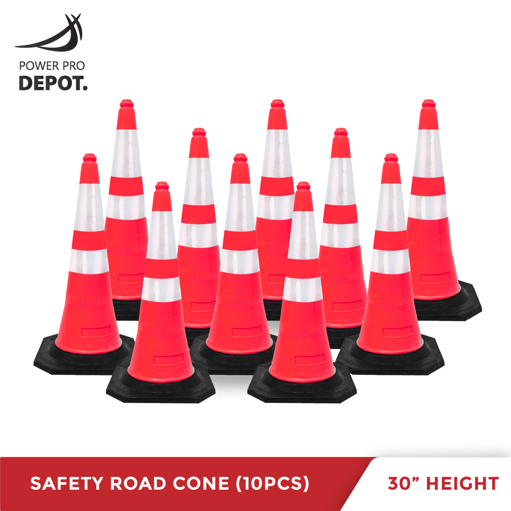 10pcs Safety Cone Traffic Cone Road Cone (30"/77cm) | PVC Reflective ...