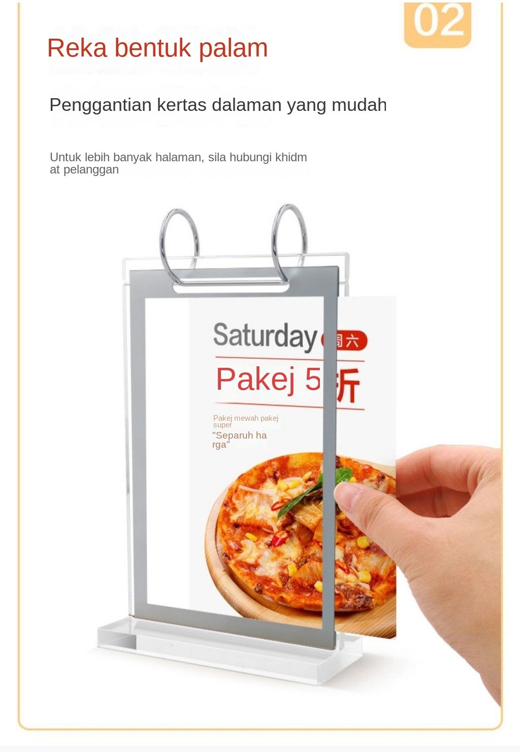 Kad meja membalik halaman 6 halaman rak paparan komputer meja Lipai a5 ...