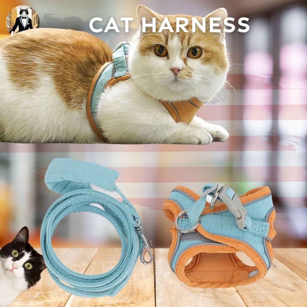 Dog harness Cat harness traction rope Deerskin velvet reflective chest ...