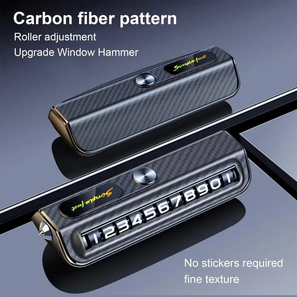 Multi-functional Alloy Temporary Parking Card, Window Breaker, Safety ...