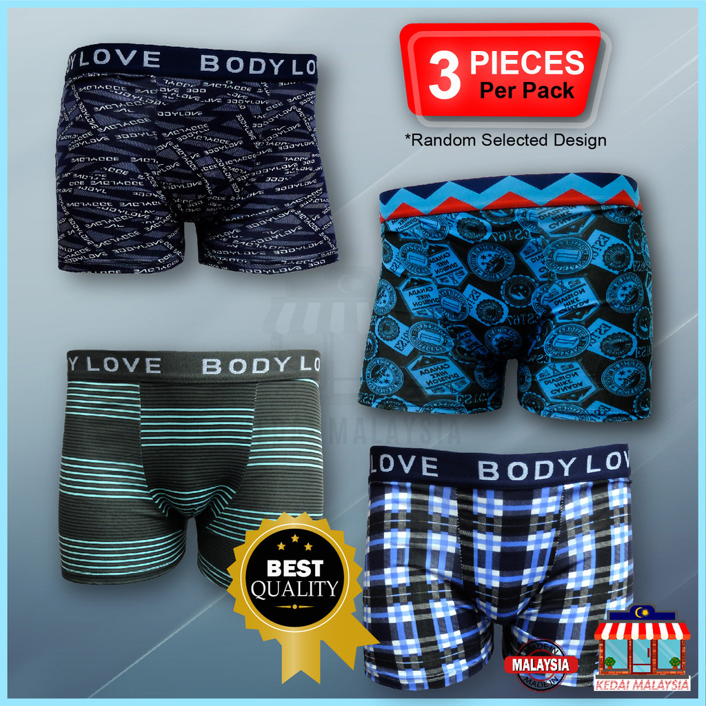 3pcs Body Love Men Boxer Underwear | Shopee Malaysia