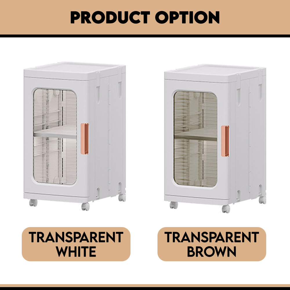 Innohut Stackable Storage Cabinet Narrow Storage Box Slim Rack Foldable ...