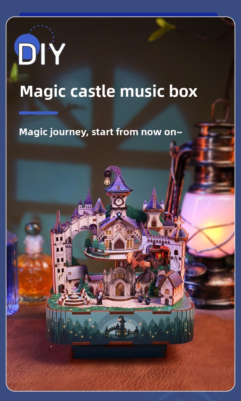 Tonecheer 3D Puzzle Wooden Assembled Toys Harry Potter DIY Handmade ...