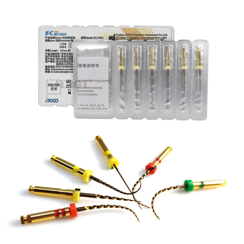 COXO SOCO PRO 5PCS Dental Root Canal File Heat-Activated Rotary Nitinol ...