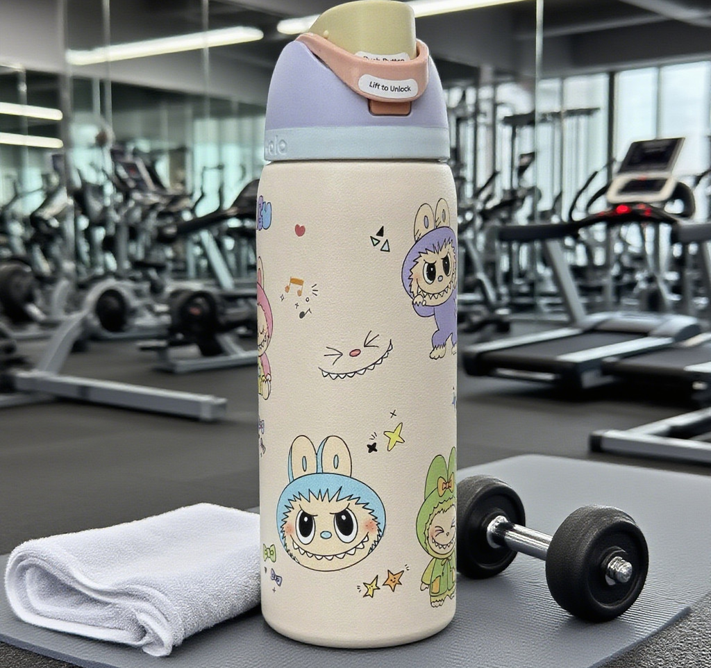 Owala Labubu Cup 16oz 24oz 32oz Double Vacuum Thermos Freesip Outdoor Portable Sports Travel ...