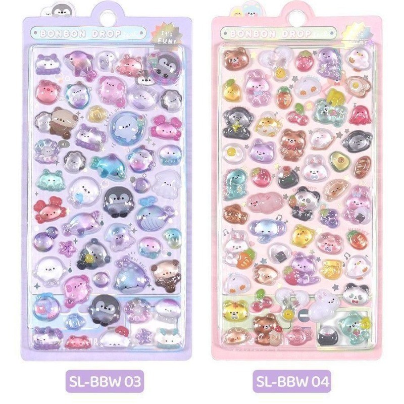 Creative Candy Ghost Rabbit Drop 3D Relief Stickers Scrapbooking DIY ...
