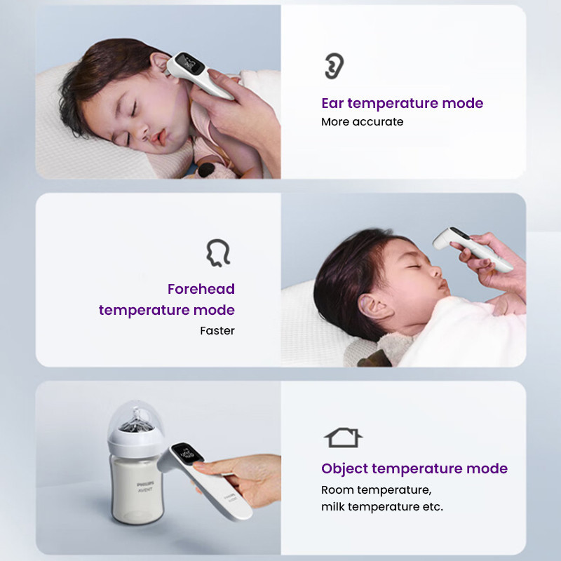 Philips Avernt AET-R832 2-in-1 Infrared Thermometer Ear Forehead Mode ...