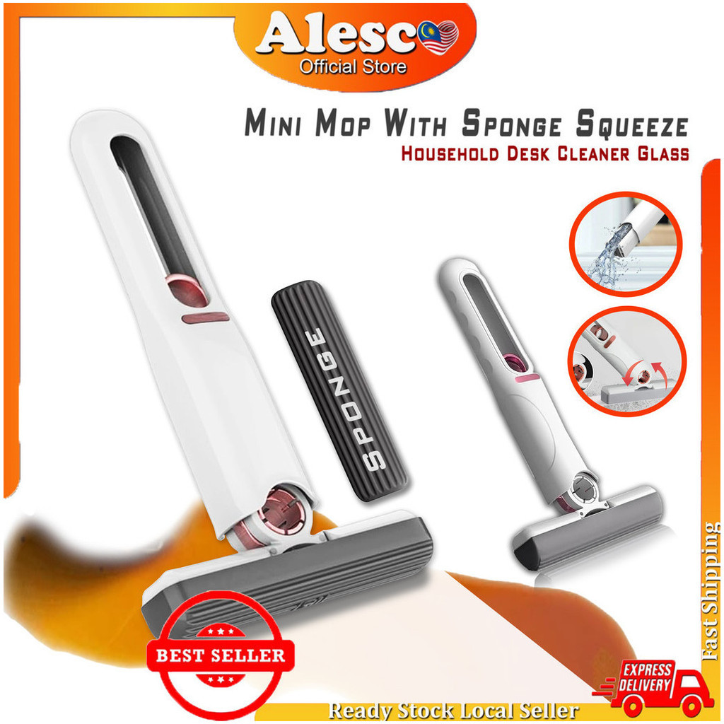 Alesco Mini Mop Powerful Squeeze Mini Mop Folding Home Cleaning Mops ...