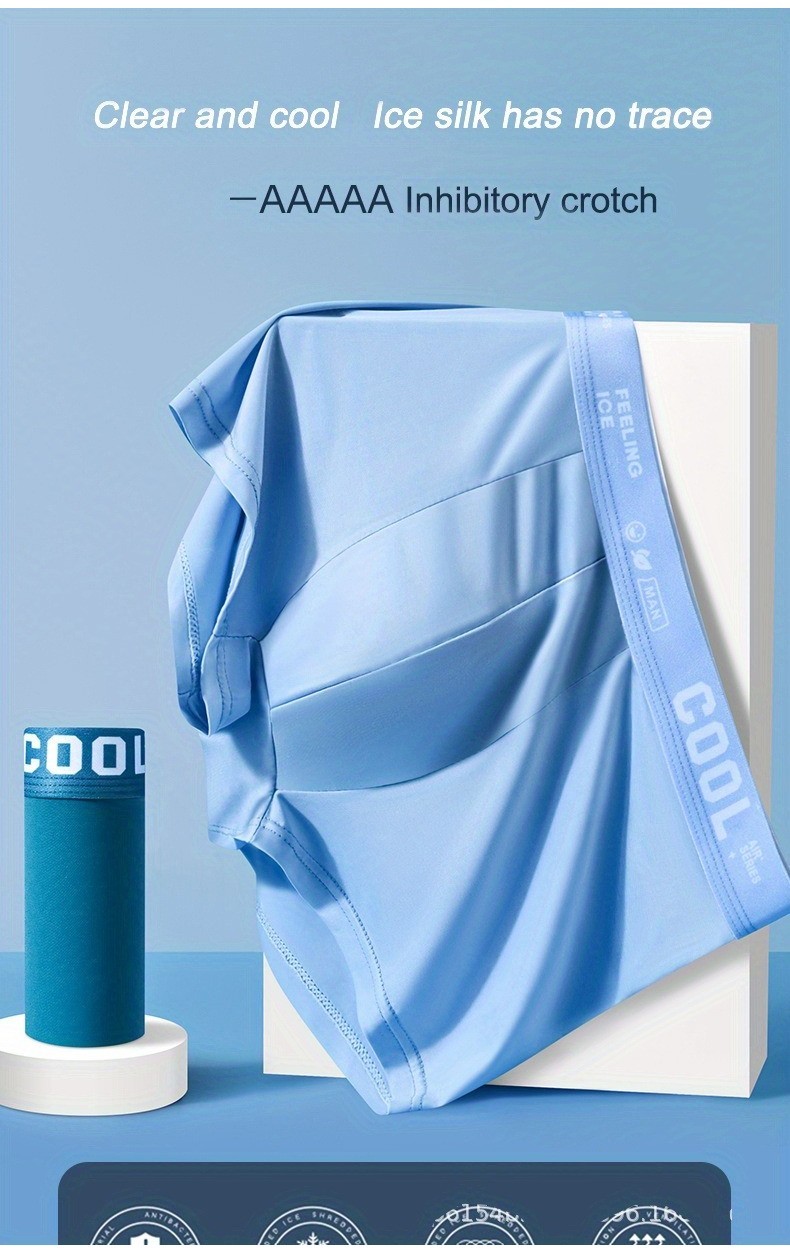 KINGDAFA Ice Silk Breathable Men Underwear Men Boxer Seluar Dalam ...