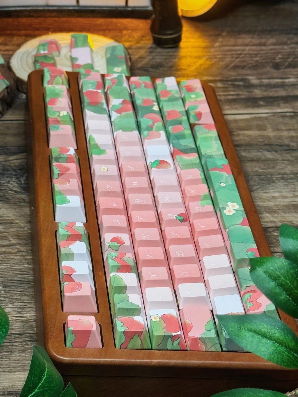 Strawberry Keycap Cherry/MOA Profile 120 Keys PBT Five-sided Dye ...
