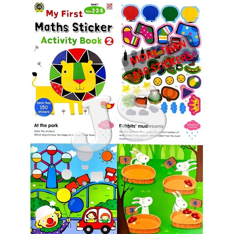MY FIRST STICKER BOOK | MY FIRST MATHS STICKER ACTIVITY BOOK 1 2 3 ...