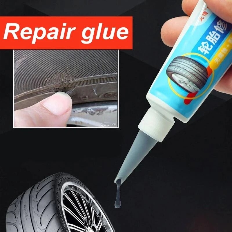 30ml Tire Repair Glue Liquid Strong Rubber Glues Black Soft Rubber Adhesive Instant Strong Bondd ...