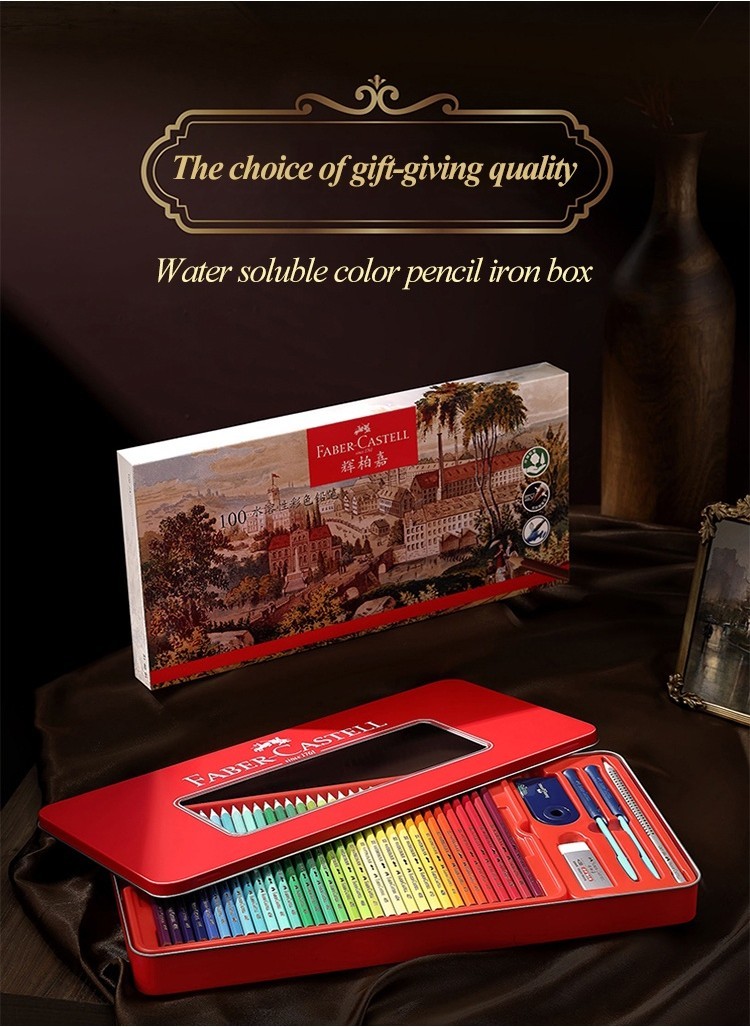 Angel Mark Coloured Pencil 100Pcs Water-Soluble Colored Pencils Drawing ...