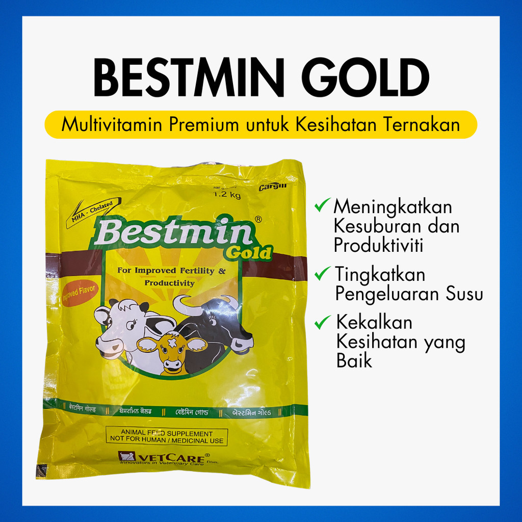 [1.2KG] BESTMIN GOLD | MULTI VITAMIN UNTUK TERNAKAN | Shopee Malaysia