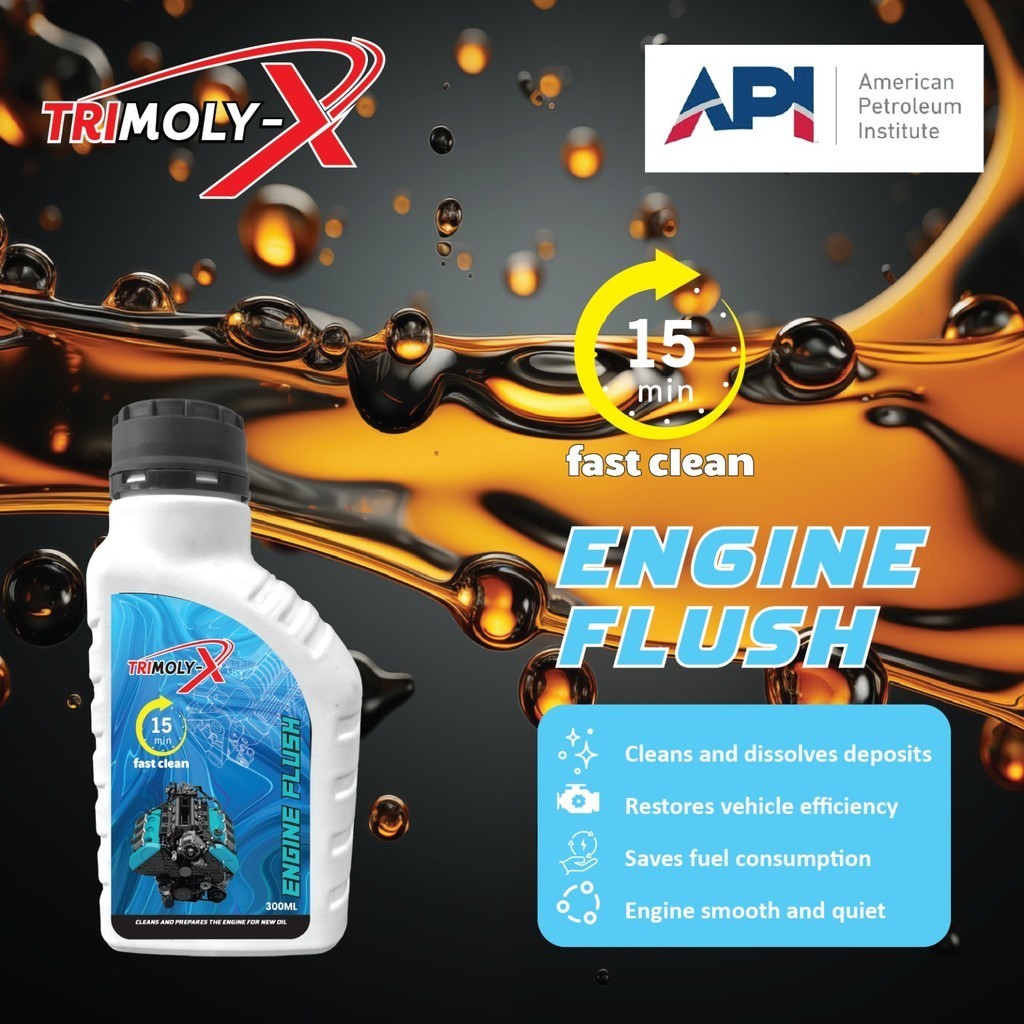 TRIMOLY-X TRIMOLYX Engine Flush 300ML CAR MOTORCYCLE PETROL DIESEL ...