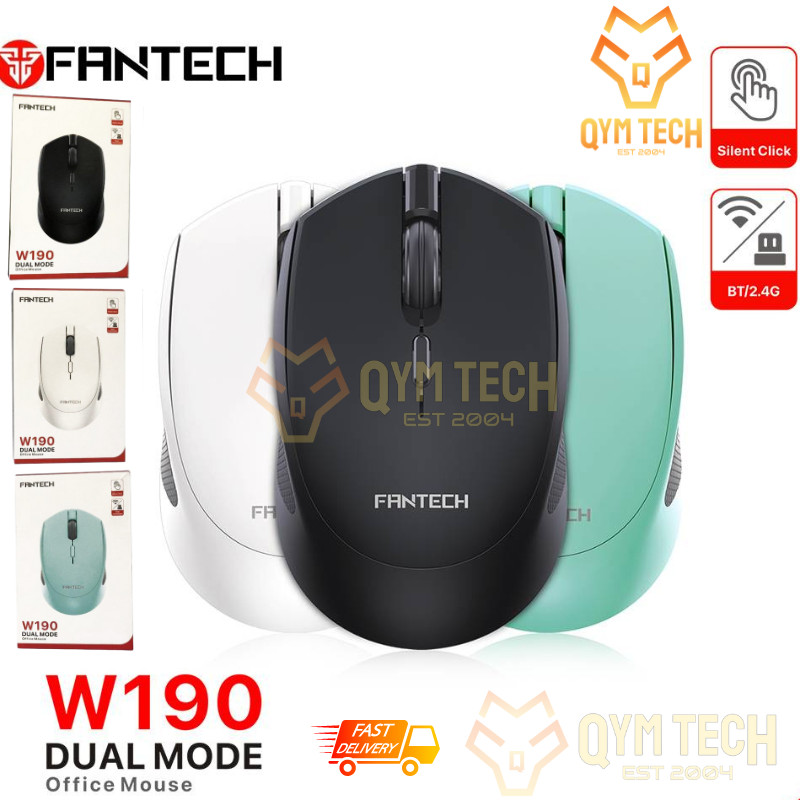 FANTECH W190 DUAL MODE 2.4Ghz And Bluetooth Wireless Mouse Up To 200 ...
