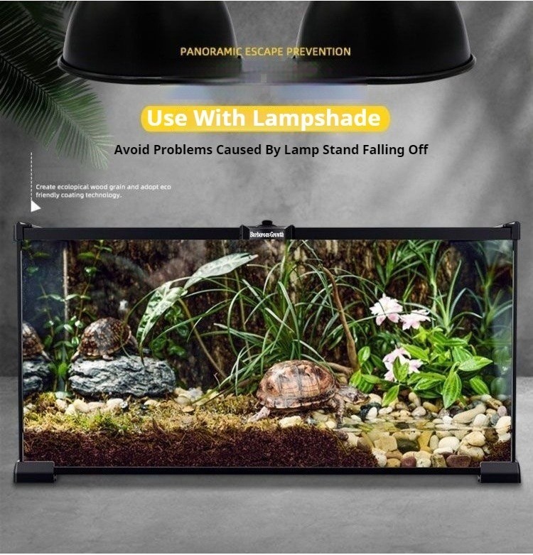 Reptile Terrarium Reptile Enclosure Rainforest Tank Gecko Cage Tortoise ...