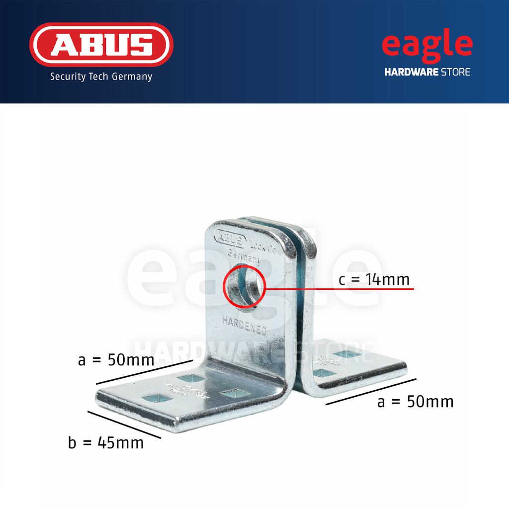 Abus 115/100 Lock Eye with Varies Sizes of Lock Eye, Stainless Steel ...