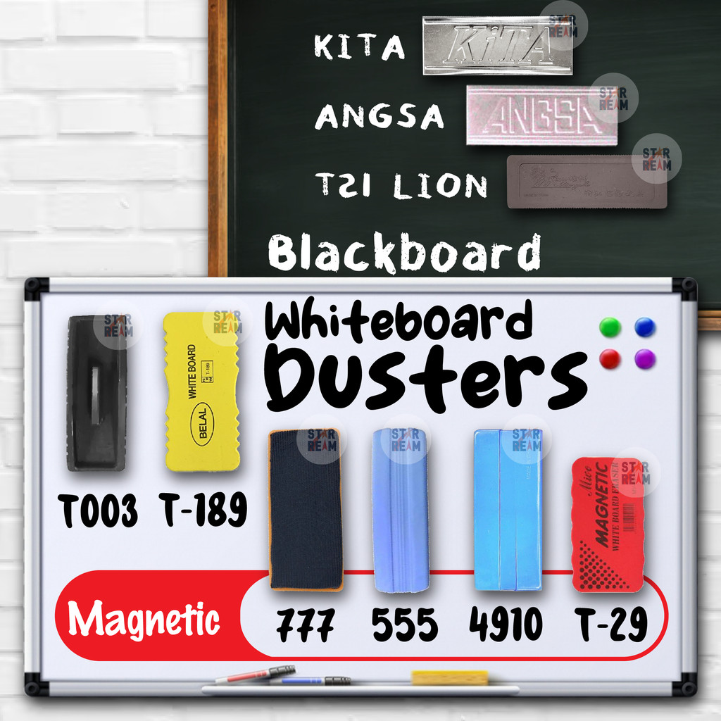Whiteboard Duster (Magnetic/ Non-Magnetic) Blackboard Duster/ Peel Off ...