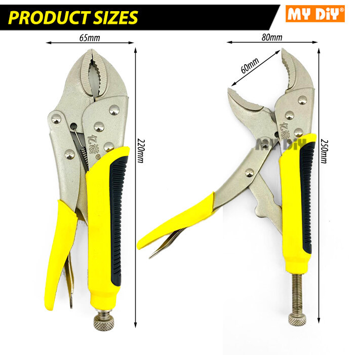 MYDIYHOMEDEPOT - 10" 250MM LOCKING PLIER CURVE JAW GRIP PLIER RUBBER ...