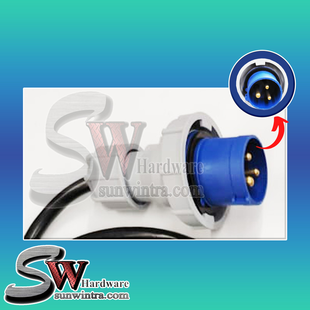 SW HARDWARE PORTABLE DISTRIBUTION BOX 3 X 16A 3WAY INDUSTRIAL PLUG ...