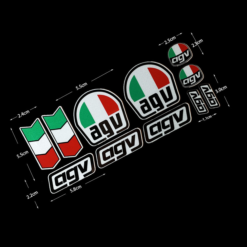 Motorcycle helmet sticker AGV reflective motorcycle AGV riding helmet ...