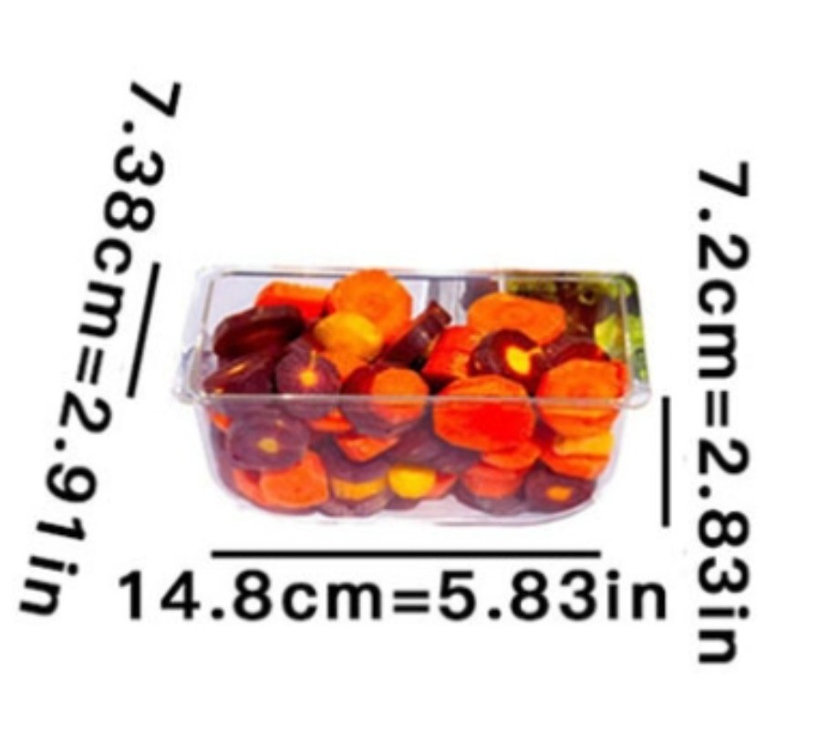 Four-grid Plastic Ingredient Container Food-grade Storage Box Fruit and ...
