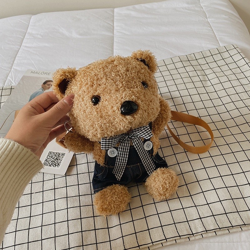 Casual shoulder bag Dress up a cute teddy bear in Korean style for ...