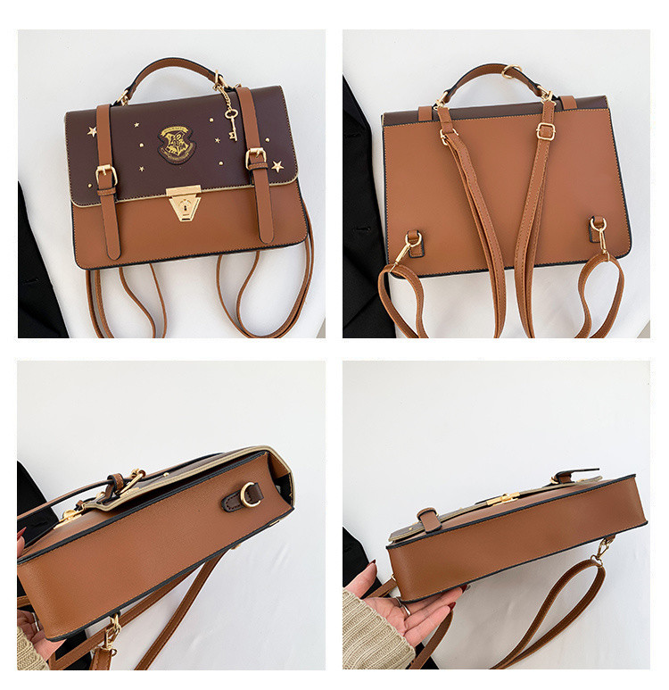 Student Preppy Style Postman Large Capacity Backpack Vintage Rivet ...