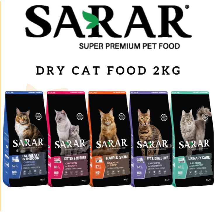 [Box Packing] SARAR Super Premium (2kg Original Pack) Cat Dry Food ...