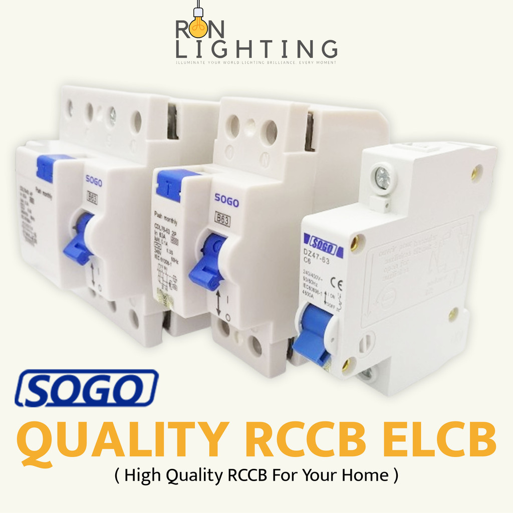 SOGO RCCB 40A/63A ELCB Quality Residual Current Circuit Breaker 2Pole ...