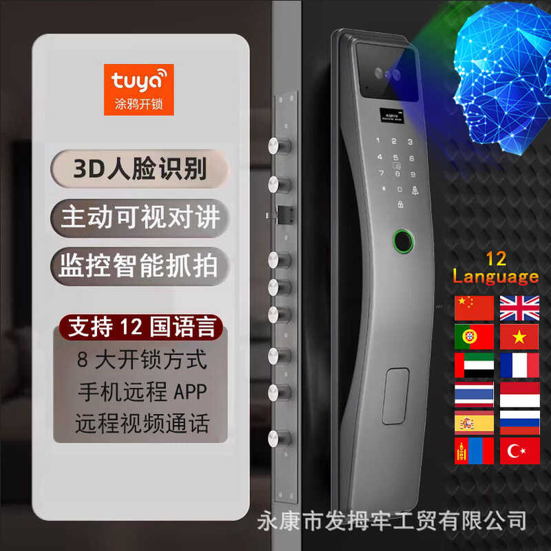 Fully Automatic Fingerprint Lock Face Identification Door Lock ...