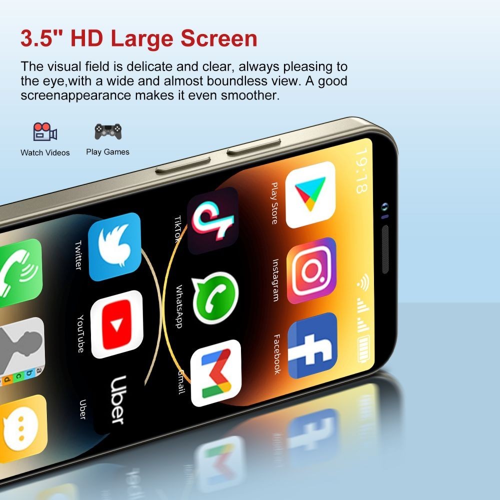 XS15 Pro Max Mini Android Smartphone 3G/4G Network 3GB RAM 64GB ROM 3.5" Display 5MP Camera Dual ...