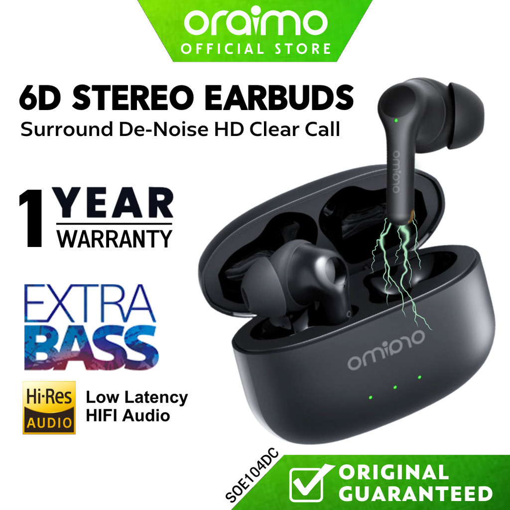 ORAIMO Super Bass Pro Gaming Stereo Low Latency Earbud Blutooth Earbuds ...
