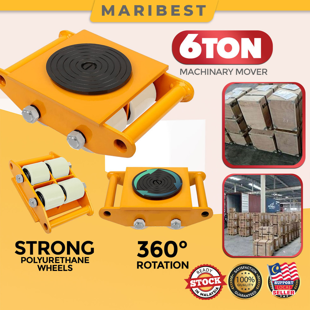 Heavy Duty Machine Dolly Skate Machinery Roller Mover Cargo Trolley 6 ...