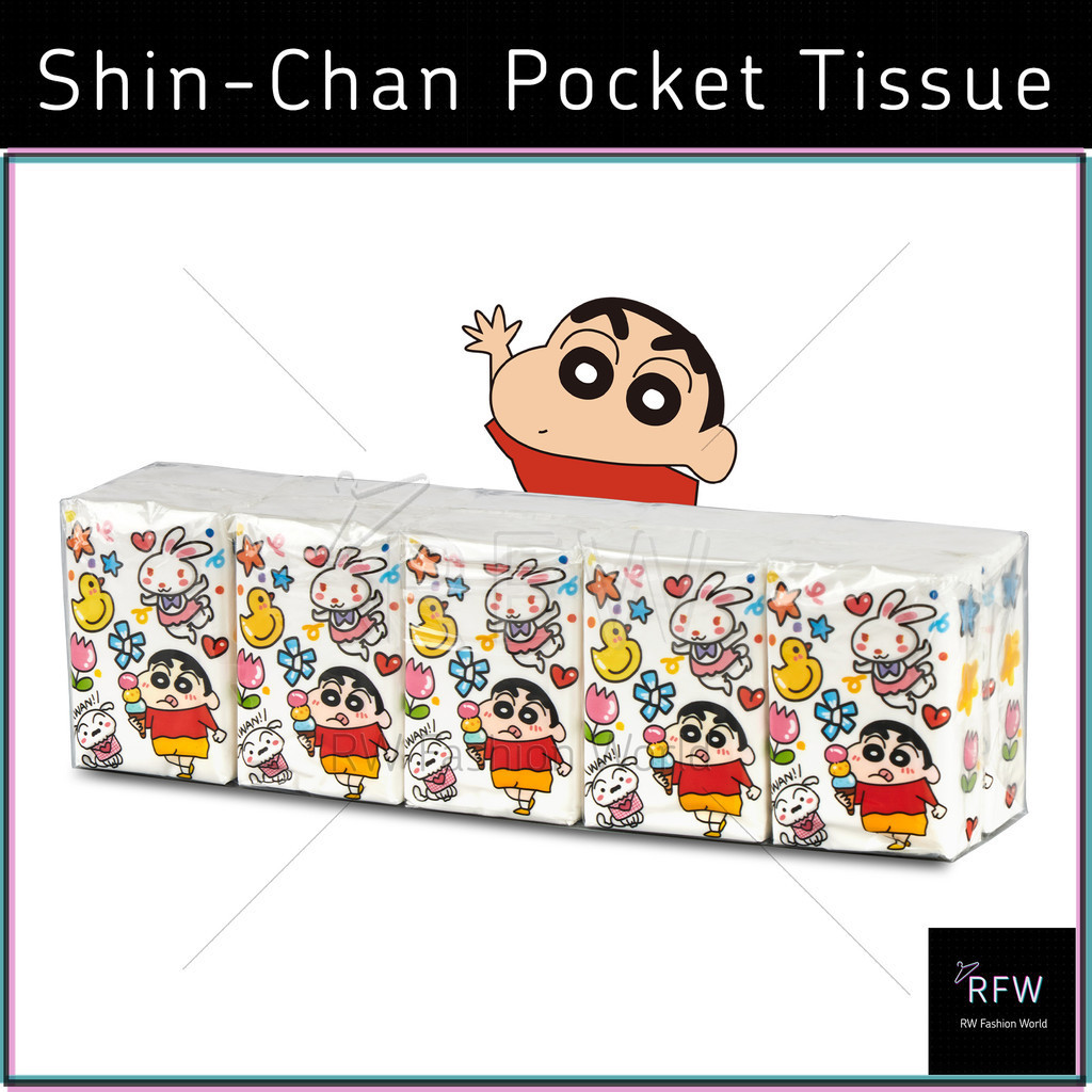 Crayon Shin-chan Pocket Tissue (10pkt) Tisu Poket Crayon Shin-chan ...
