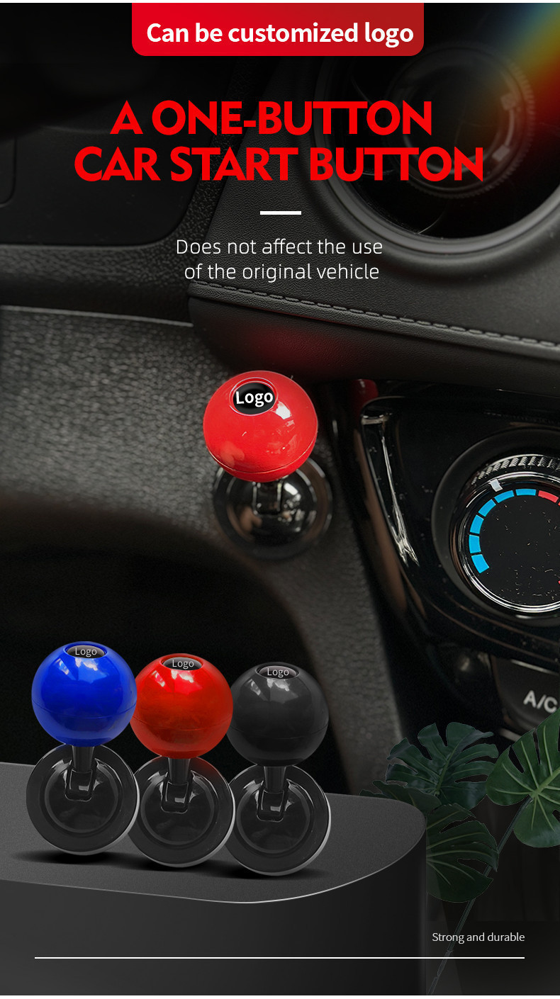 Metal Car One-button Start Lever Ignition Engine Push Button Bar ...