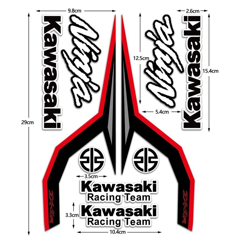 Motorcycle Reflective Stickers for Kawasaki Ninja 400 650 Z400 650 900 ...
