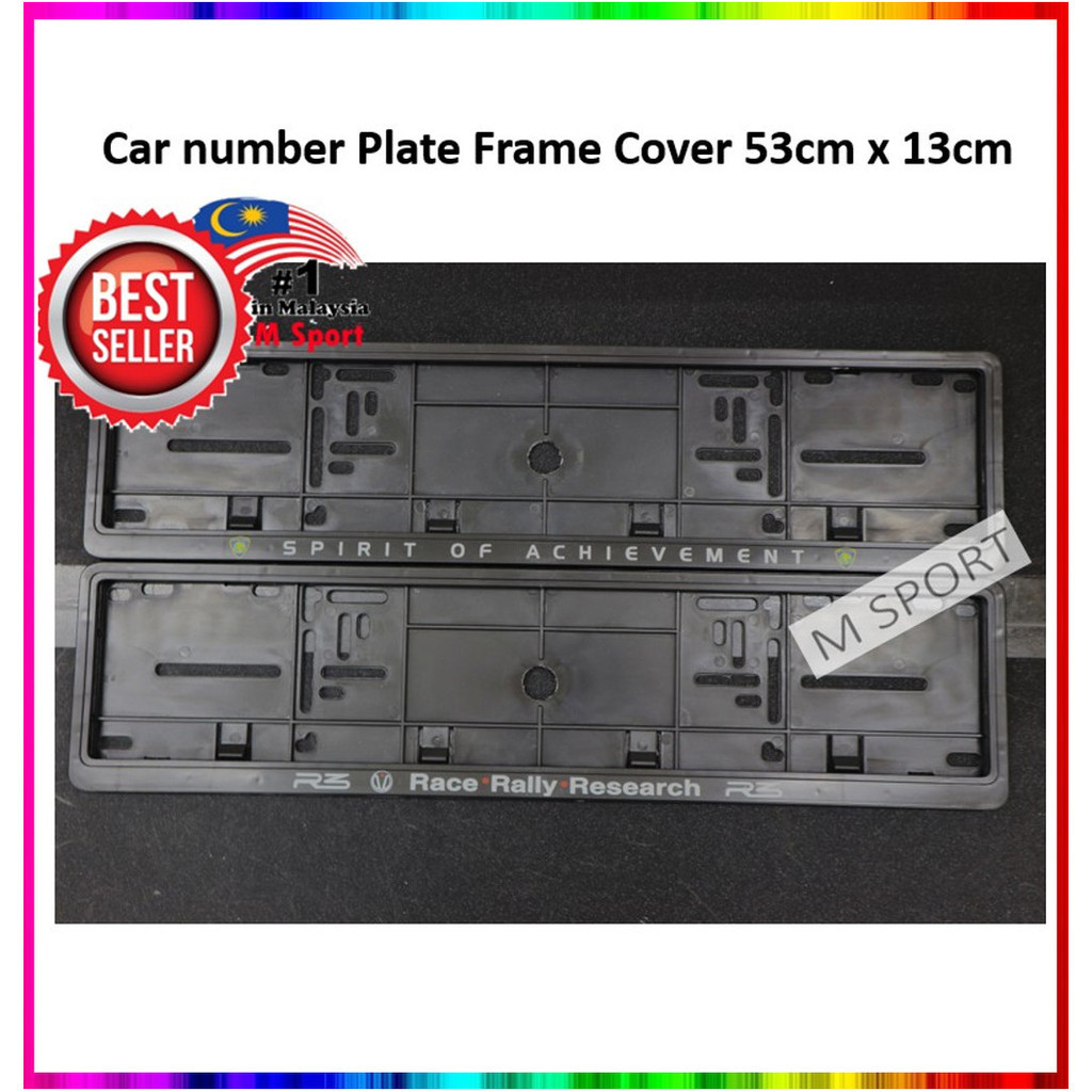 PROTON R3 Car number Plate License Frame Cover with Logo 53cm x 13cm ...