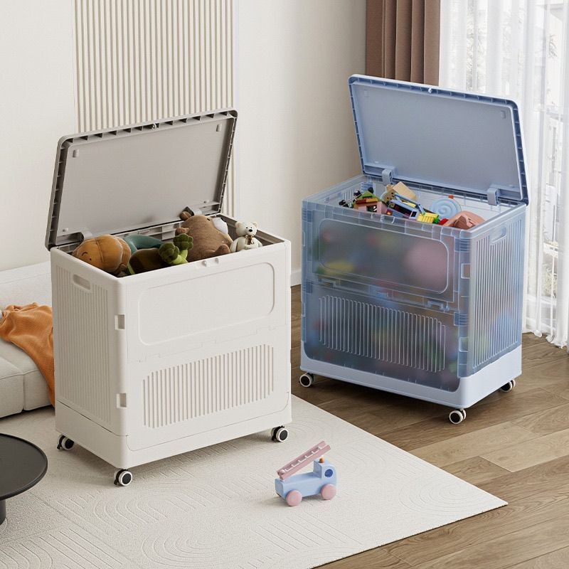Living Room Yoga Mat Cart Storage Basket Clamshell Storage Box Fitness ...