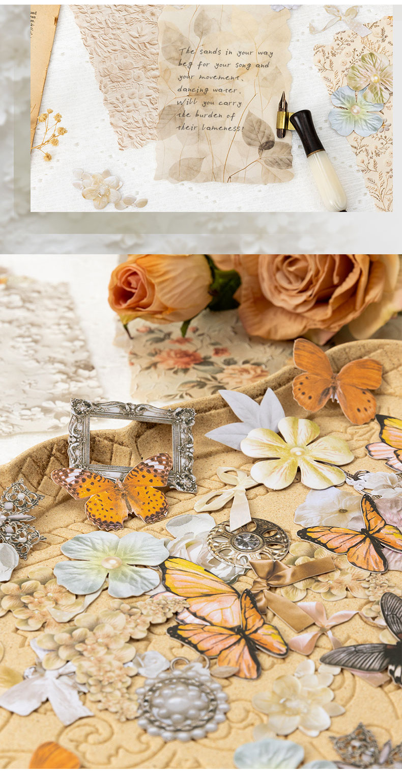 Journamm 30 Sheets Vintage Scrapbooking Paper Collage Junk Journal Aesthetics Stationery Planner ...