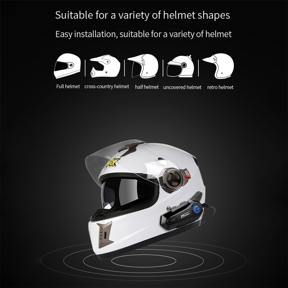(Malaysia Stock) Motorcycle Intercom Helmet Bluetooth TWs Motorcycle ...