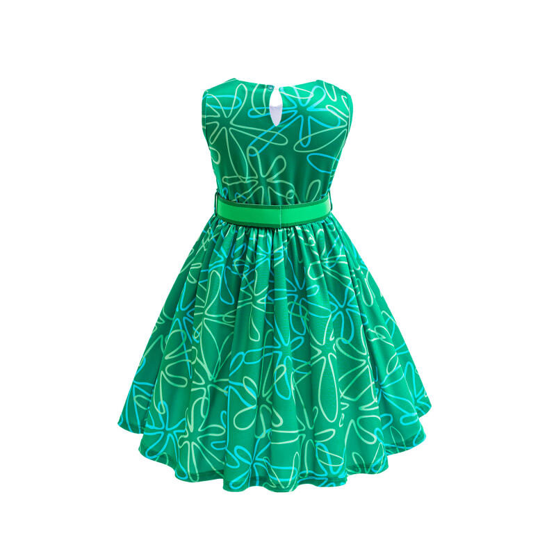 Disgust Joy Inside Out 2 Flower Green Yellow Dress For Kids Girl ...