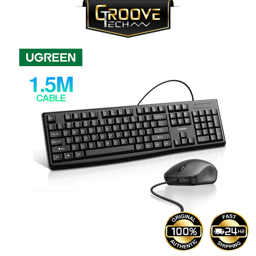 UGREEN Wired Keyboard and Mouse Combo Full Size 104 Keys Media Hotkeys ...