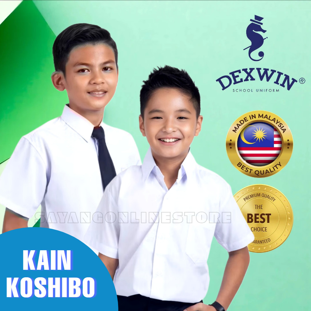 Dexwin Primary Secondary School Boy Uniform White Shirt Koshibo Kemeja ...