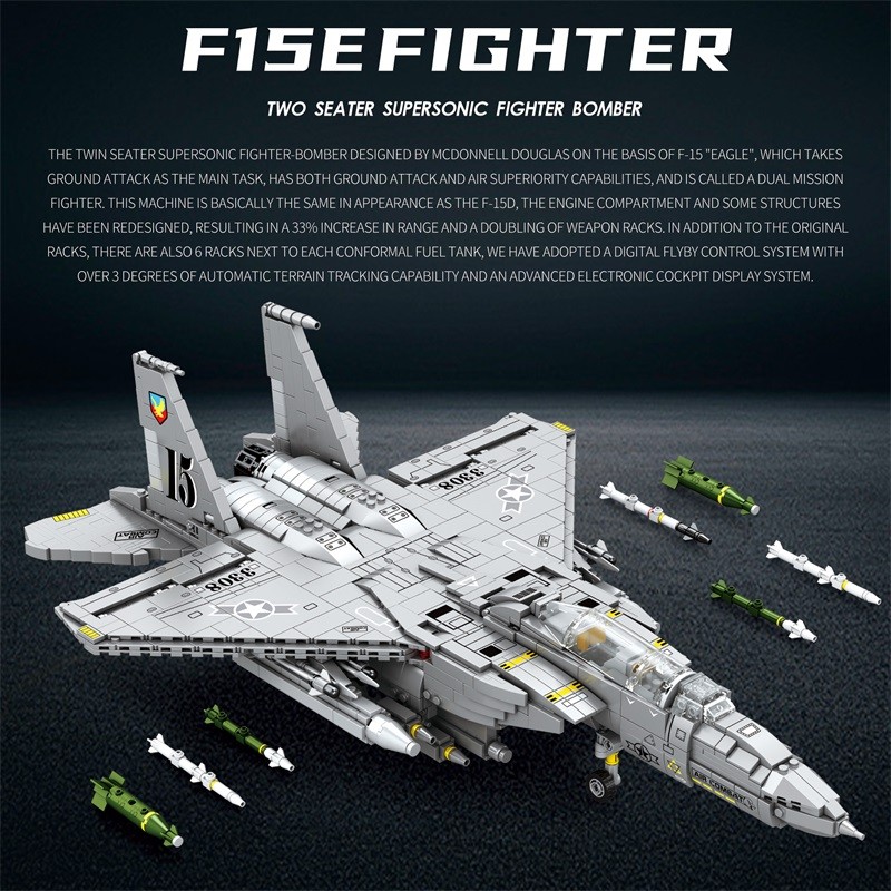B-2 Bomber Military Building Blocks 2063 Pcs Reobrix Aircraft Plane ...