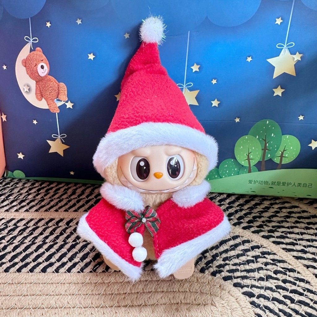 [Only Clothes] 17cm Labubu Christmas Cape Coat+cap Labubu Christmas ...
