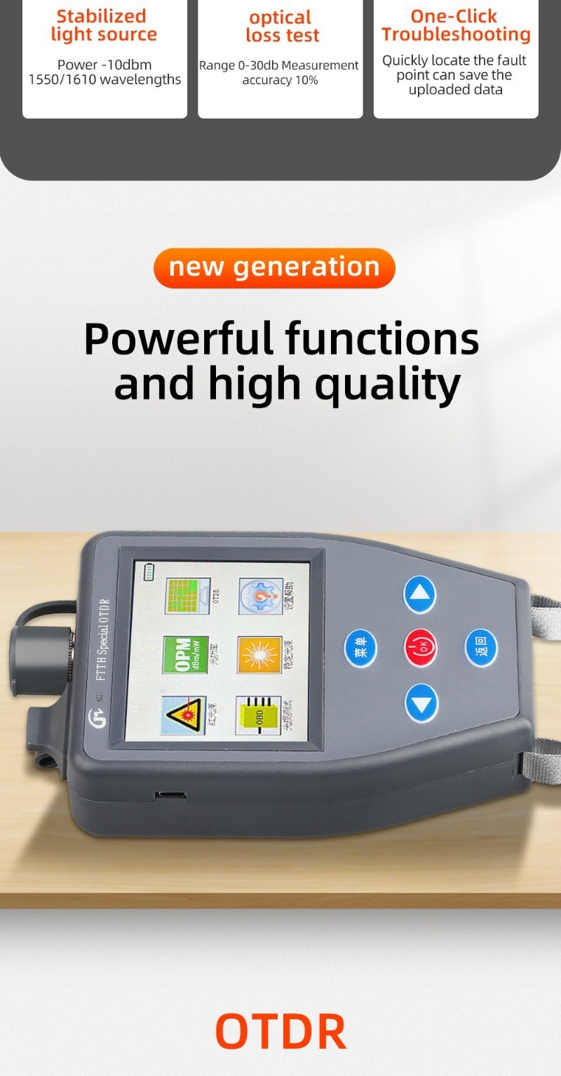 FTTH S310N Active Fiber OTDR mini with Optical power meter stable VFL ...