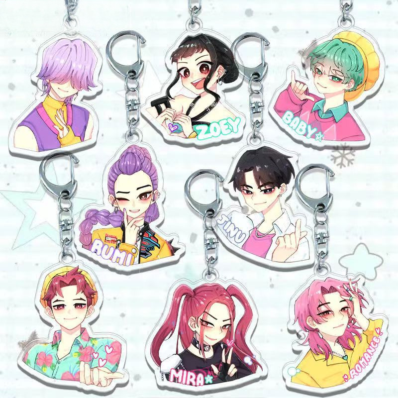 Acrylic Keychain KPop Demon Hunters HUNTR X Cute Derpy Tiger Keychain ...